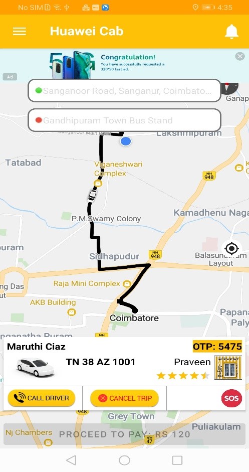 Huawei Cab Application Part-2 – Get Location updates using Map and Site ...